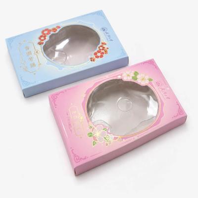 China Solid Perfume Balm Window Gift Box Transparent Folding Paperboard Structure for sale