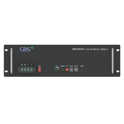 China GBS 48V 50AH LiFePO4 Split Rack-Mounted IP54 3000-Cycle 2.4KWh Output Grid RS-232/RS485 Communication Battery Energy Storage for sale