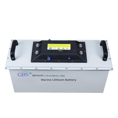 China 48V 100Ah BMS Equipped GBS Marine Trolling Motor Battery Pack LiFePO4 Liquid 3000 Cycles Electric Marine Boat Yacht 5KW Max Load for sale