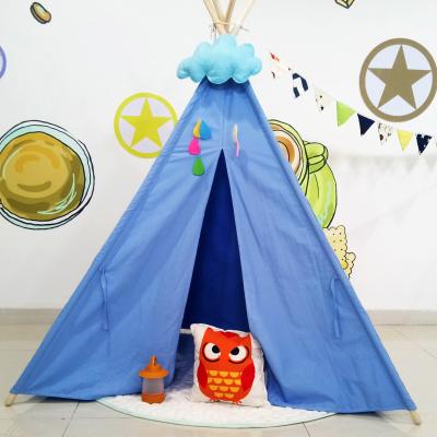 China Kids Teepee Tent Indian Play Tent Children's Playhouse for Outdoor and Indoor Play With Wooden Pole 100%Cotton Canvas for sale