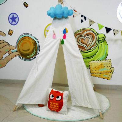 China Wooden Pole 100%Cotton Canvas Kids Teepee Indian Tipi Play Tent Children's Playhouse for Outdoor and Indoor Play for sale