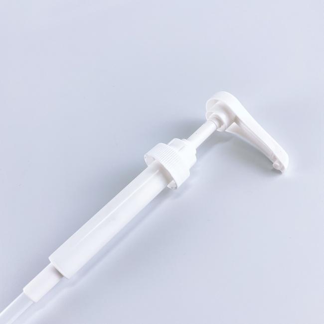 pompa lunga di plastica del commestibile dell'erogatore della pompa della bottiglia dello sciroppo dell'ugello 28 400 10cc
