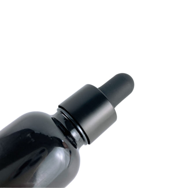 18/410 Custom scale matte black aluminum glass dropper