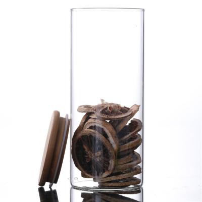 China 300ml Cylinder Glass Storage Containers With Lids Airtight for sale