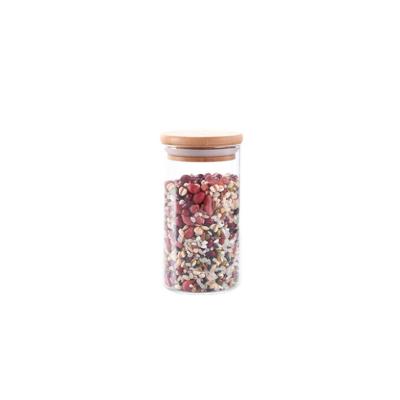China 300ml Cylinder Glass Storage Containers With Lids Airtight for sale