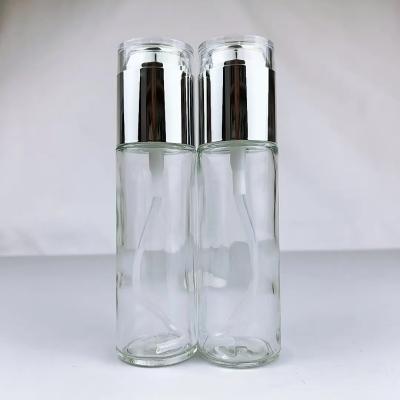 Cina sliver glass set packaging skin care lotion bottle face cream jars in vendita
