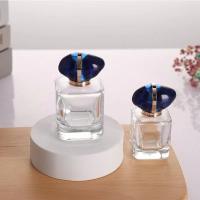 China Luxury Customized Empty Transparent Hexagonal Glass Perfume Bottle 100ml for sale
