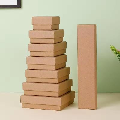 Cina Capo e base Kraft gioielleria scatole leggero personalizzabile con inserto di schiuma in vendita
