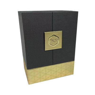 China Op maat gemaakte kleur High End Luxury Double Open Door Kartonnen Parfumdoos met schuiminvoegsel for sale