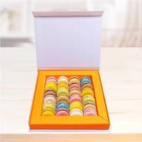 China Magnetic Close Rigid Cardboard Custom Gift Macaron Box with Insert 100pcs for sale