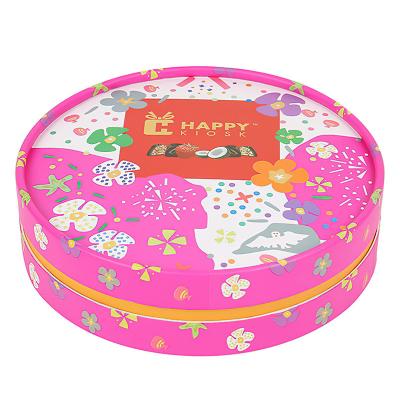 Cina Scatola regalo in carta resistente al grasso Scatole di cioccolato rotonde con coperchio in vendita