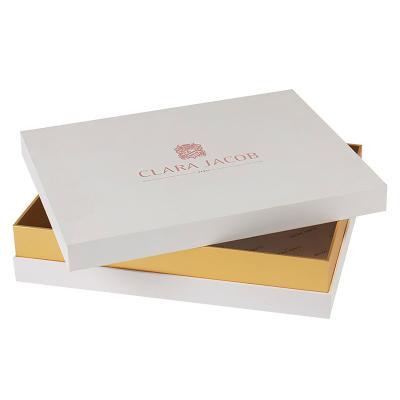China Rigid Cardboard Custom Apparel Boxes Lid And Base Men T Shirt Recyclable for sale