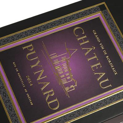 Cina Scatola regalo di vino magnetico di cartone leggero e duro personalizzata con maniglia in vendita