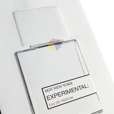 China White Custom Embossed Cosmetic Packaging Box Lightweight Cardboard Perfume Box for sale