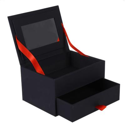 China Soft Touch Hard Rigid Cardboard Custom Brand Logo Luxury Gift Box Packaging With Sliding Drawer for sale