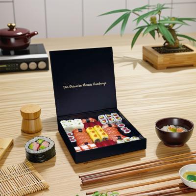 中国 卸売 持ち帰り 贅沢 カスタム 磁気 折りたたみ 寿司 梱包 箱 食品 紙 販売のため