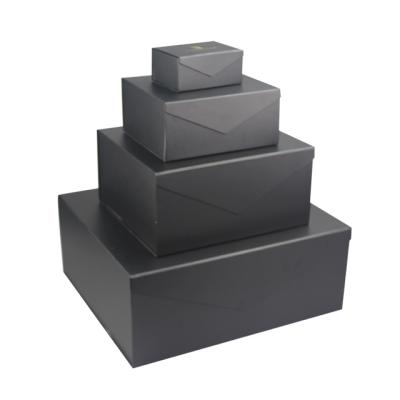 China Luxury Matte Black Magnetic Folding Hot Foil Logo Apparel Custom Clothing Boxes Packaging Box for sale