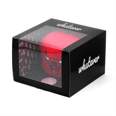 China Square Cheap Cardboard Hat Box with Clear Window and 1-3 Days Sample Time for Wholesale for sale