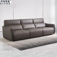 China BN Functional Sofa L Shape Combination Top Layer Cowhide High Density Sponge Functional Electric Recliner Sofa for sale