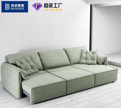 China BN Technology Velvet Sofa Electric Recliner Nordic Italian Living Room Elephant Ear Extension Functional Sofa for sale