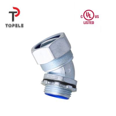 Κίνα Ζήντζης υγρό στενό ευέλικτο σωλήνα εξαρτήματα σύνδεσης 45 βαθμών γωνία NPT UL κατάλογος DNJ προς πώληση