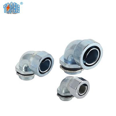 China Liquid Tight Quincunx Head Zinc 90 Degree Angle Connector IEC Standard for sale