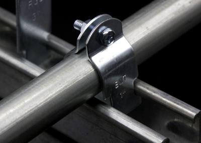China Galvanized Finish Steel Pipe Clamps / Stainless Steel Strut Straps For Mount EMT Conduit for sale