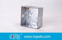 China Galvanized Steel Single Gang Electrical Box 73x73x35mm with 20mm 25mm Knockouts for sale
