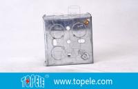 China Galvanized Steel Single Gang Electrical Box 73x73x35mm with 20mm 25mm Knockouts for sale