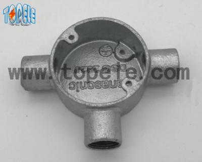 China Aluminio / hierro maleable BS4568 Caja de unión de tres vías de conducto Tiempo de vida larga en venta