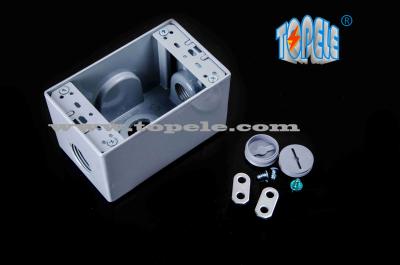 China Die-cast Aluminum Weatherproof Boxes 3 Holes / 5 Holes Single Gang Outlet Boxes Die Cast Metal for sale