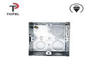 China Galvanized Steel Single Gang Electrical Box 73x73x35mm with 20mm 25mm Knockouts for sale