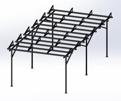 Cina Sostegni agricoli pre montati della serra dell'argento dei sistemi solari del Carport di energia di PV in vendita
