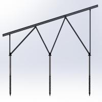China Ground Aluminum Solar Panel Mounting System Trapezoid Design Reducing Costs for sale