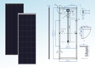 Cina Il ferro basso incorniciato ha temperato il pannello solare di PV del silicio policristallino di vetro in vendita