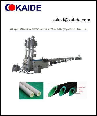 China 4 Layers Glassfiber PPR Composite (PE Anti-UV )Pipe Production Line The glassfiber ppr pipe making machine adopts the sp for sale