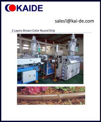 China 2 Layers Brown Color Gardern used Round Drip Irrigation Pipe Machine for sale