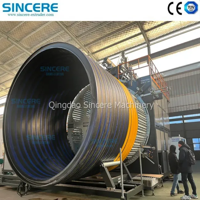 Plastic PE/PP Spiral Winding Corrugated Sewerage Pipe Extrusion Extruder Production Machine Line