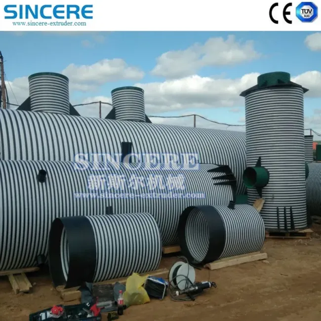 Plastic PE/PP Spiral Winding Corrugated Sewerage Pipe Extrusion Extruder Production Machine Line