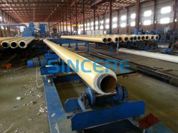 Finish Insulation pipe transmission line With rubber roller wheel on it;.jpg