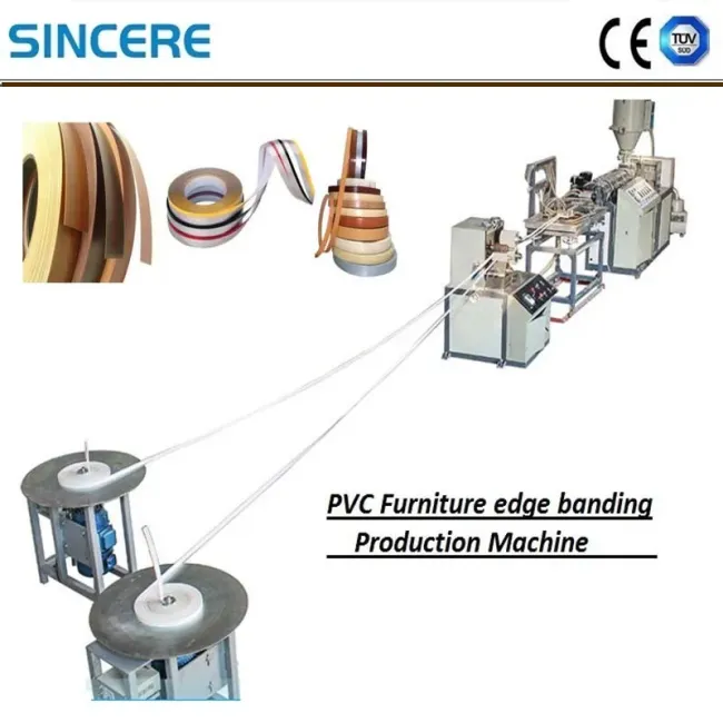 PVC Edge Banding Furniture Protection Tape Extruder Machine
