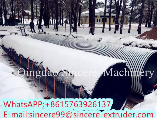Quality PE PP HDPE Wound Manhole Spiral Pipe Extrusion Line Hollow Walled for sale