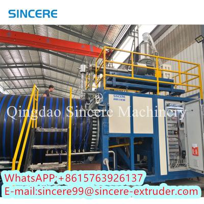 China Instalação de máquinas de extrusão automática de tubos em espiral de HDPE PVC DN300 à venda