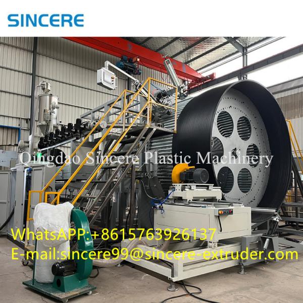 Quality Plastic PE PP PVC Solid Wall Spiral Winding Pipe Extrusion Line Machinery for sale