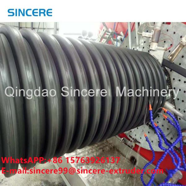 Quality Ribbed Spiral HDPE pVC conduit Corrugated Pipe Extrusion Line Manufacturing for sale