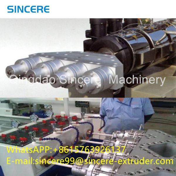 Quality PVC HDPE Plastic Pipe Extrusion Line Production With SJSZ51/105 SJSZ65/132 Extruders for sale