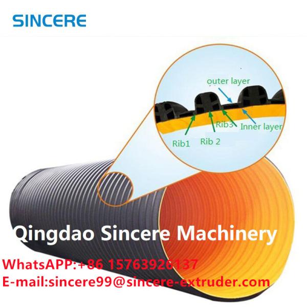 Quality OEM Plastic HDPE Pipe Extruder Spiral Winding Corrugated Pipe Extrusion Line for sale