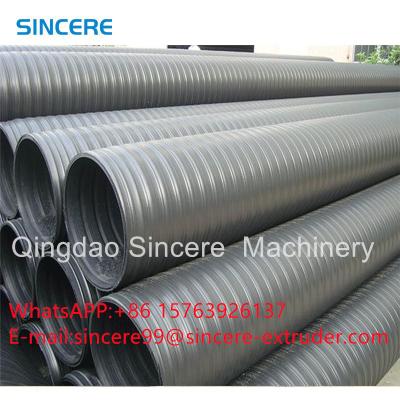 China Versterkte samengestelde HDPE wikkelbuis extrusie lijn gegolfde buizen maken machine for sale