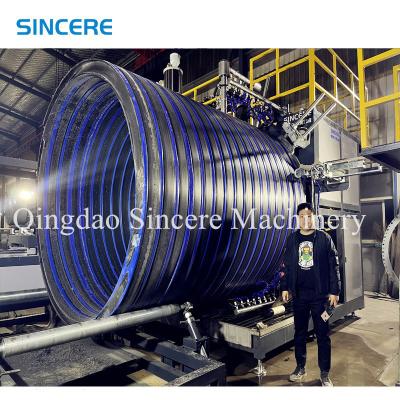 China PE/HDPE/PP/PVC Doppelhöhle Wand Spiral Wunde Rohr Extrusionslinie Maschine zu verkaufen