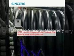 HDPE Inner Rib Enhanced Spiral Drainage Pipe Manufacturing Making Machine